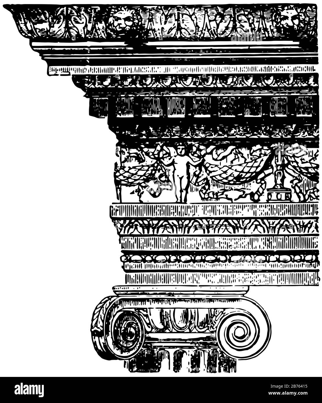 Ionic Frame, The framework in Ionic style, the Temple of Fortuna ...