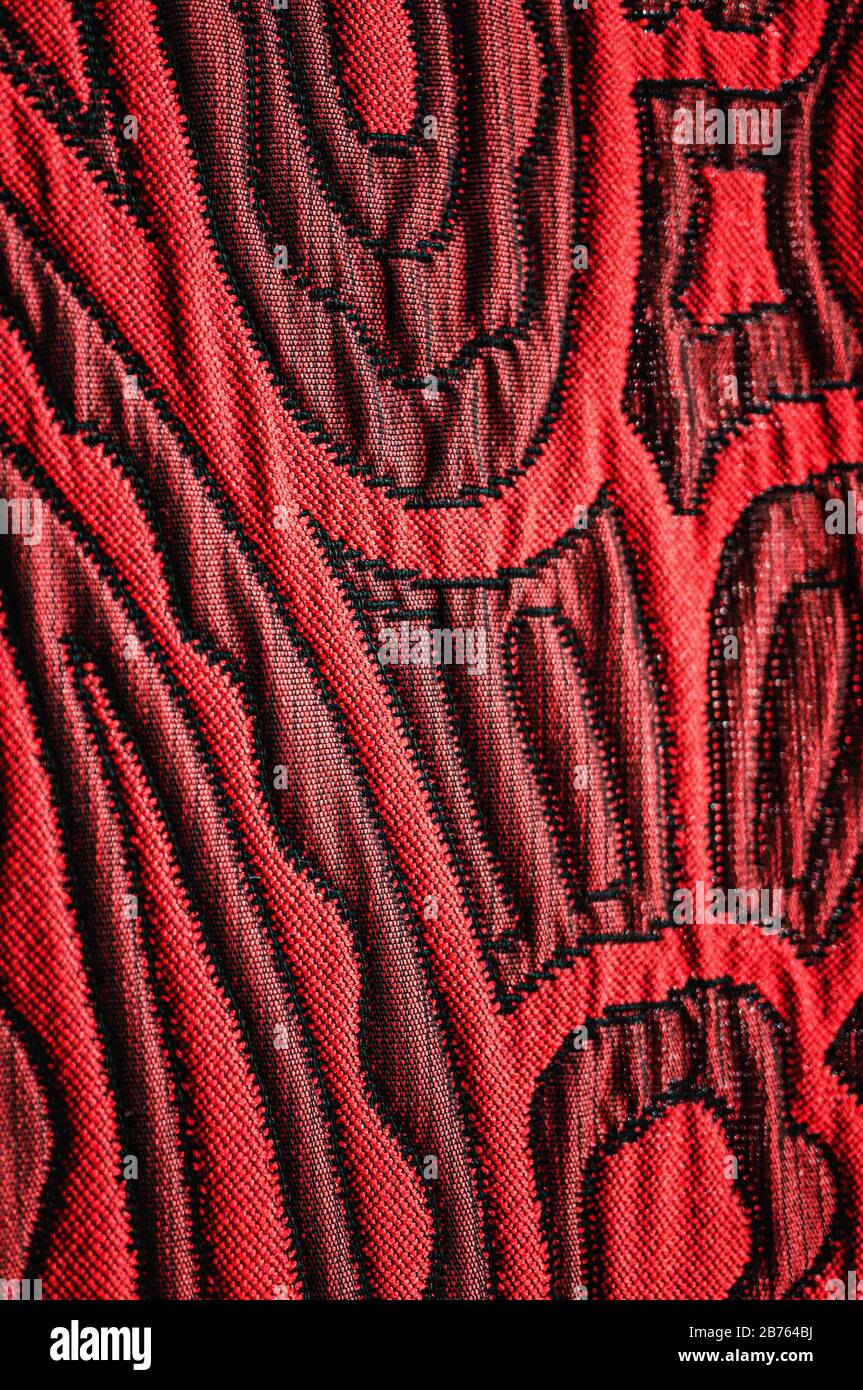 Red fabric high magnification texture. Red cotton fabric Stock Photo ...