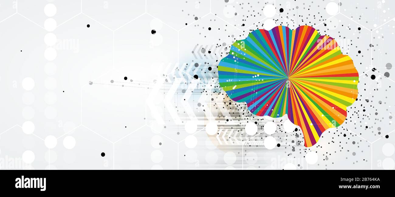 Conceptual technology illustration of artificial intelligence. Abstract ...