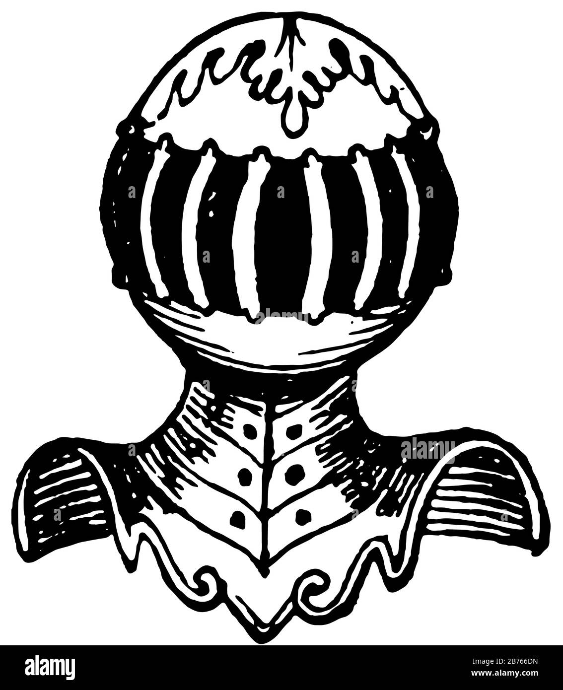 Heraldry, King with six bars in this image, vintage line drawing or ...