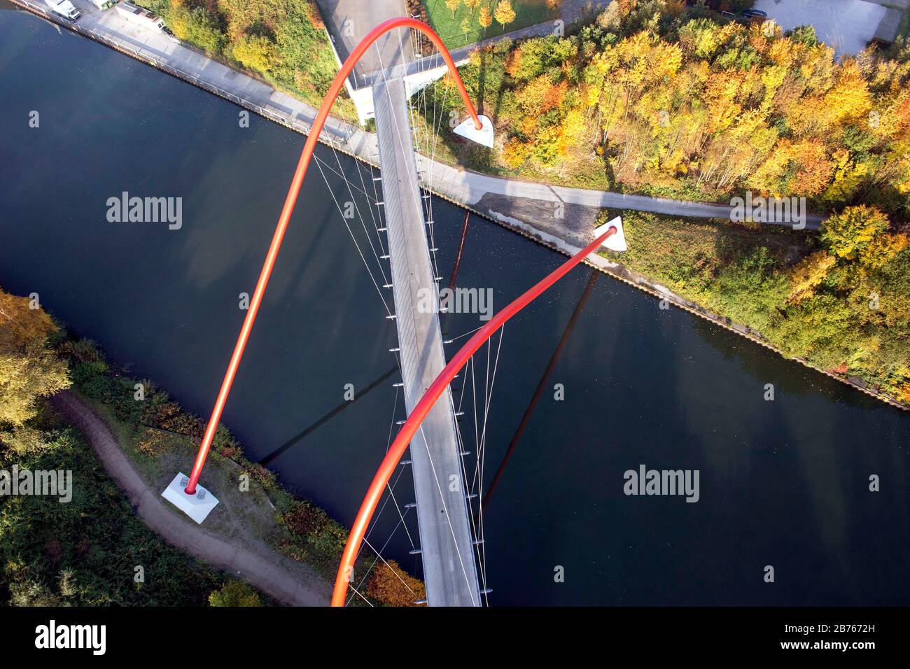 Aerial view of the double arch bridge on 28.10.2015. The double arch ...