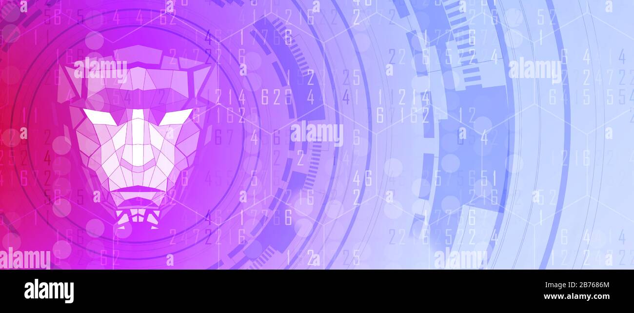 Conceptual technology illustration of artificial intelligence. Abstract ...