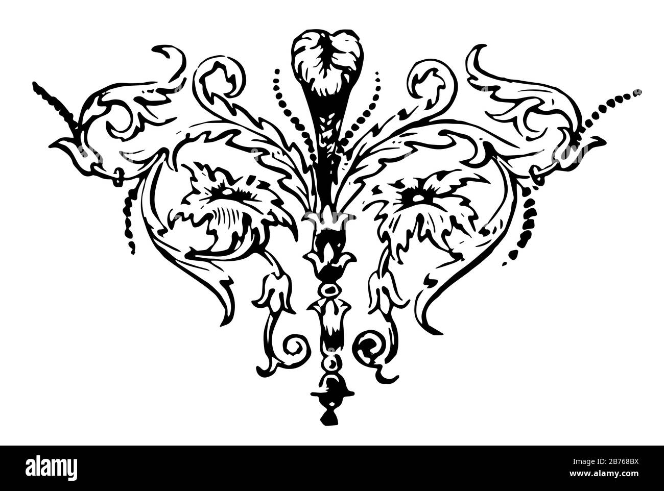 Floral motif have flowers to create a pleasing and balanced composition ...