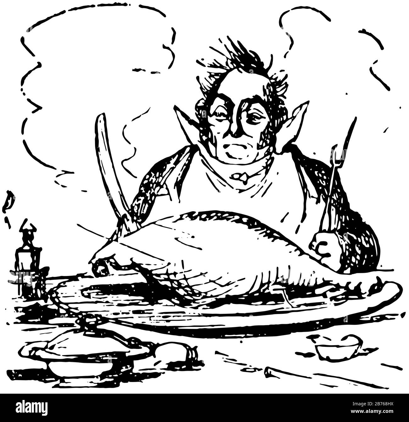 Plate knife fork hands Cut Out Stock Images & Pictures - Alamy