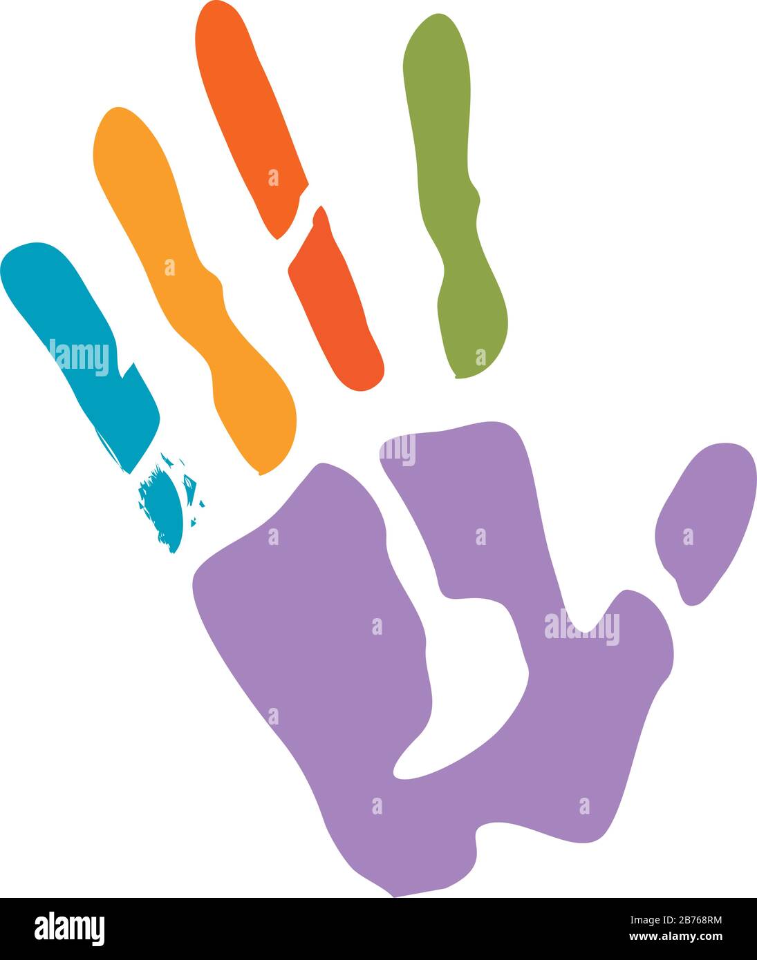 handprint of colors isolated icon Stock Vector Image & Art - Alamy
