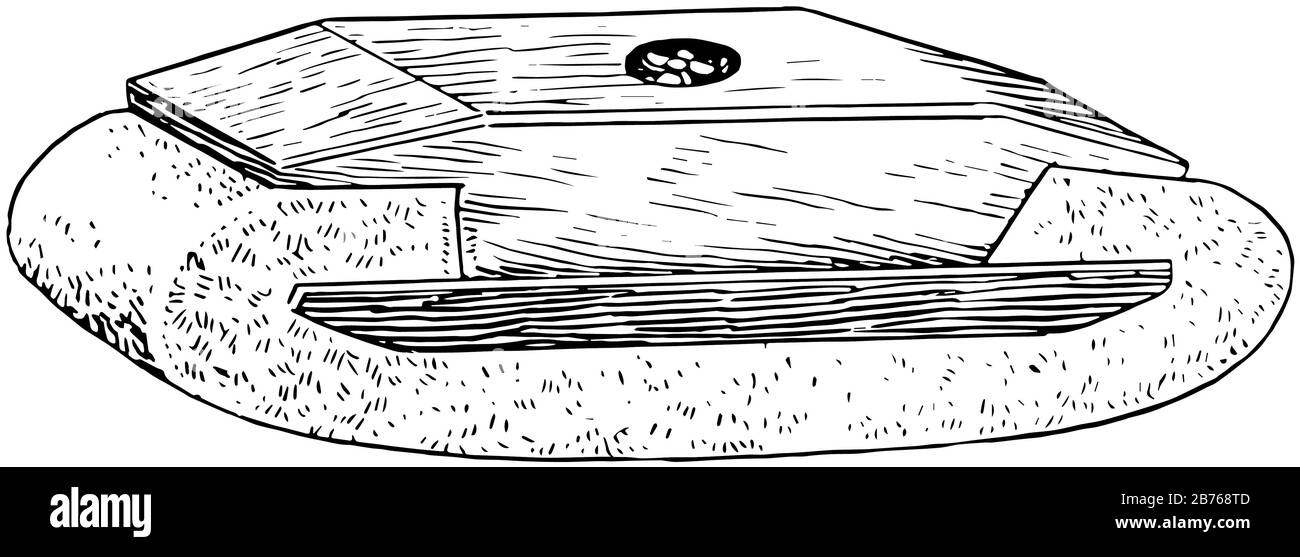 This illustration represents Felt Rubbing Pad which is used to rub the ...