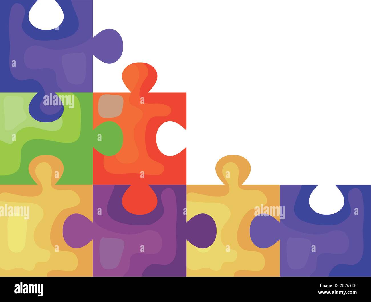 set of puzzle pieces icons Stock Vector Image & Art - Alamy
