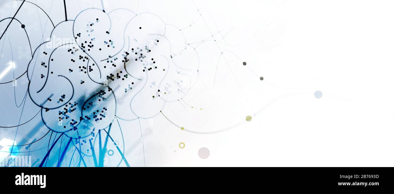 Conceptual technology illustration of artificial intelligence. Abstract ...