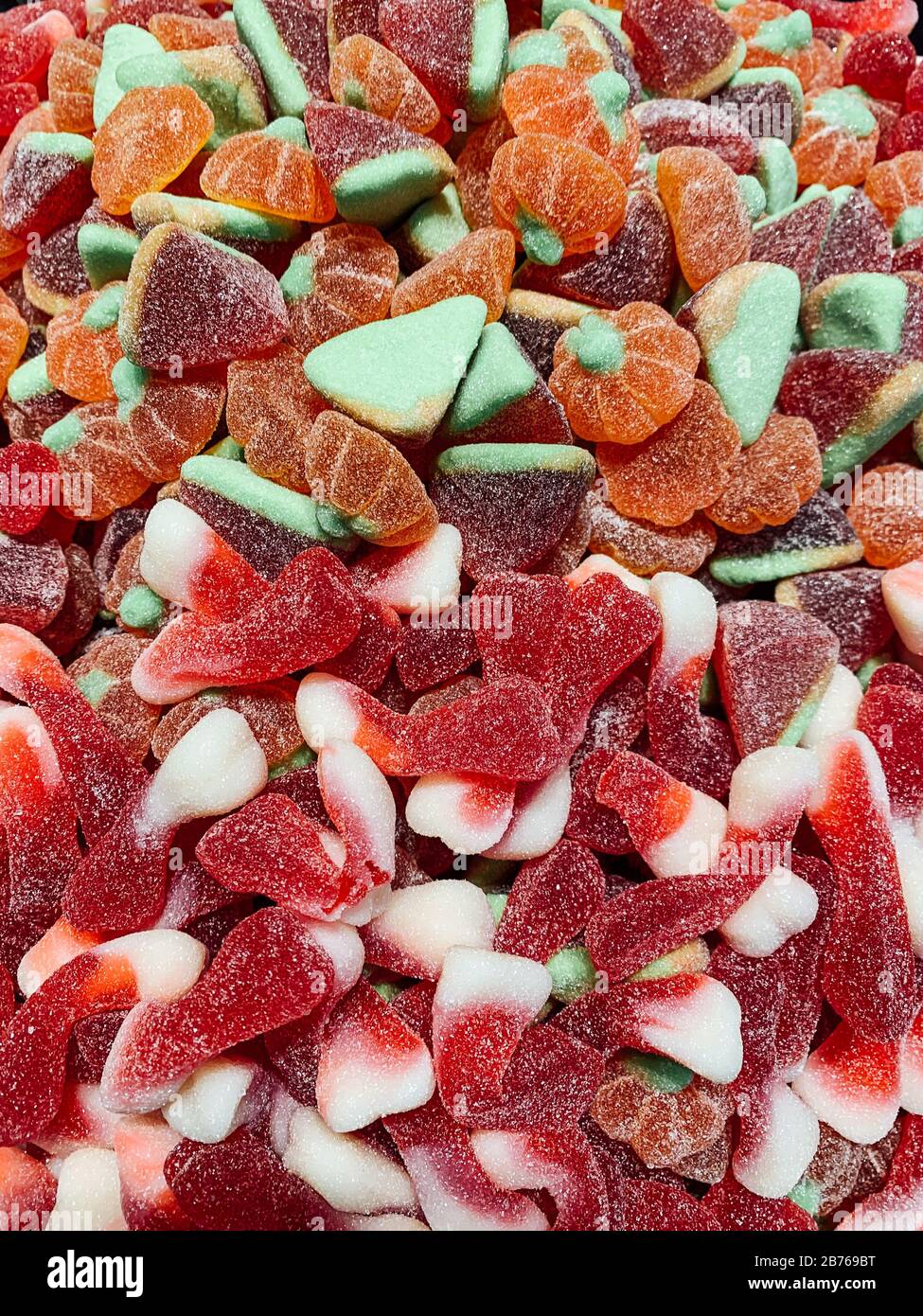 lots of delicious sweet candies to eat like a background Stock Photo ...