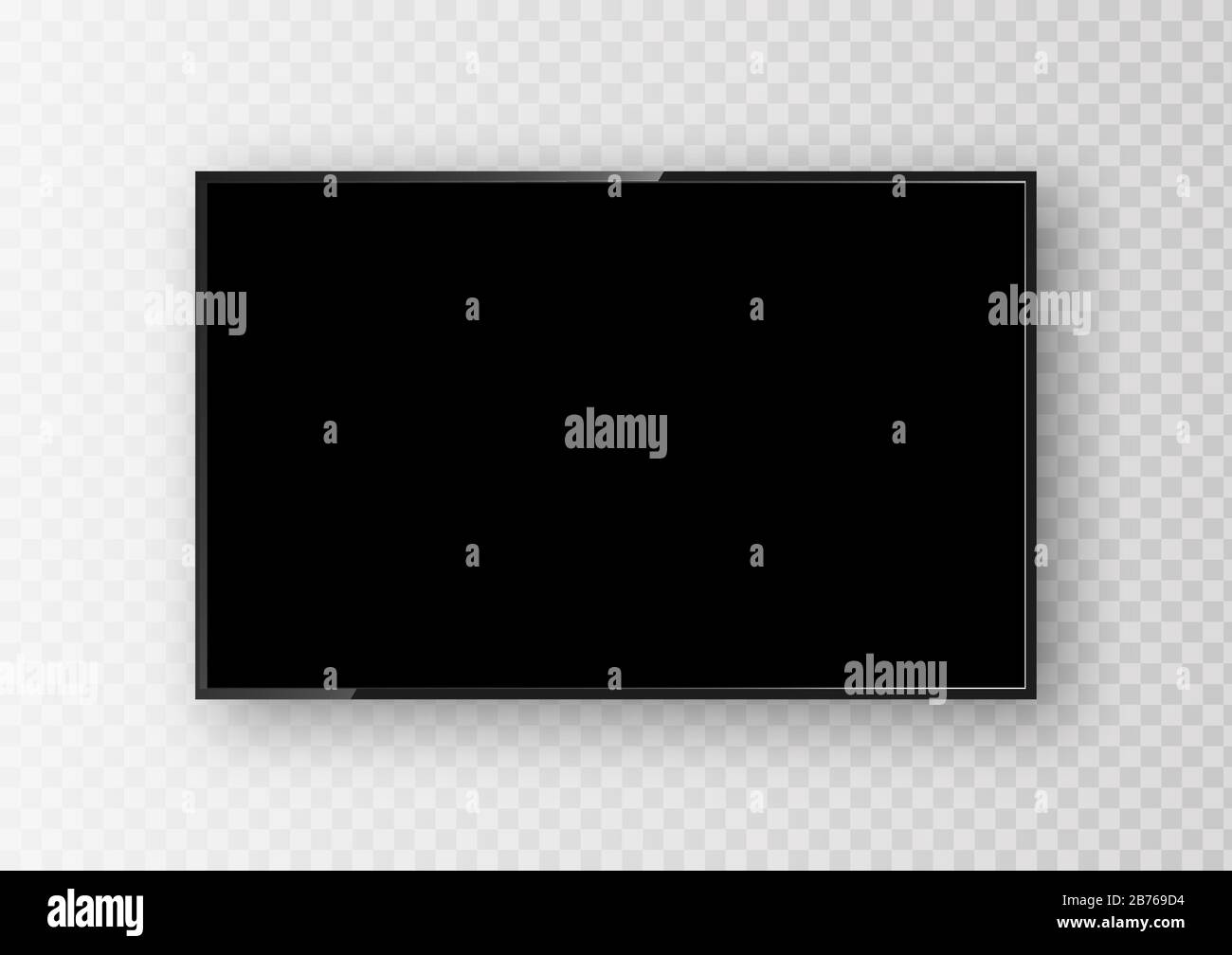 TV, modern blank screen lcd, led, on isolate background, stylish Stock ...