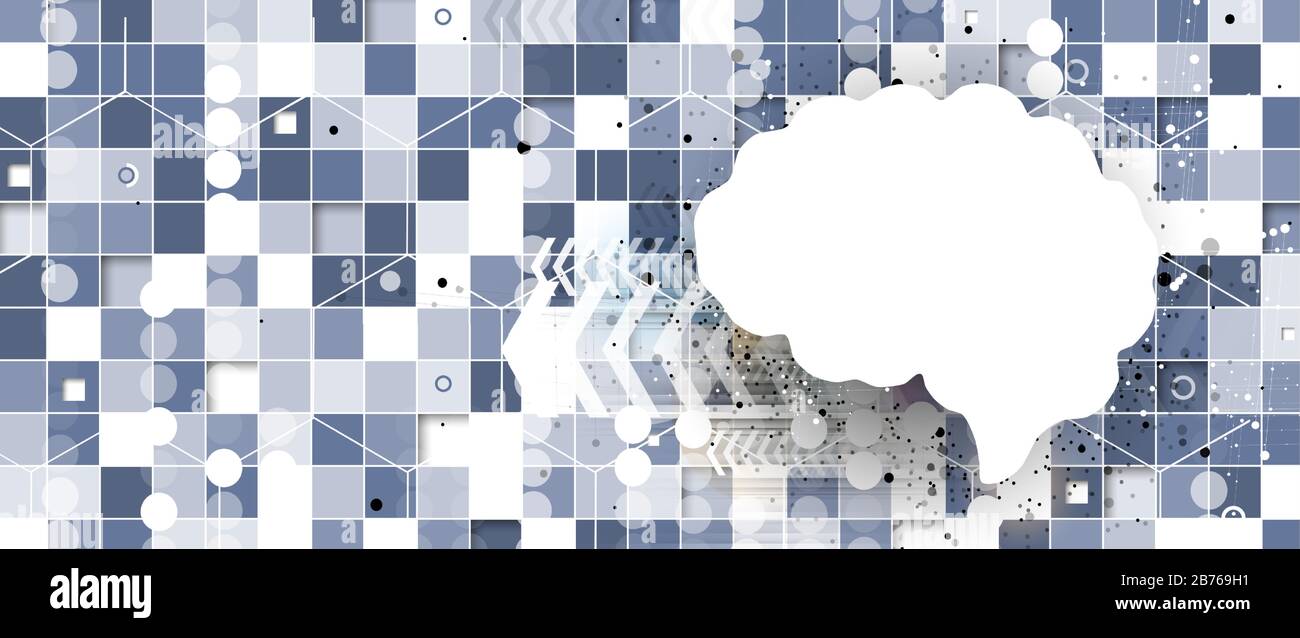 Conceptual technology illustration of artificial intelligence. Abstract ...