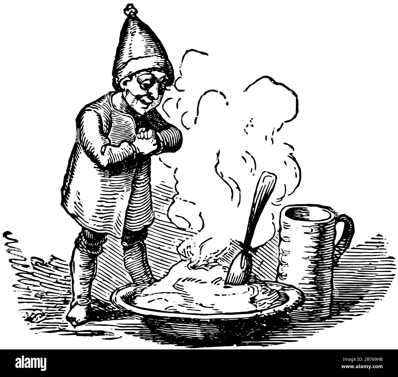 The Goblin and the Huckster, this scene shows a little man looking at ...