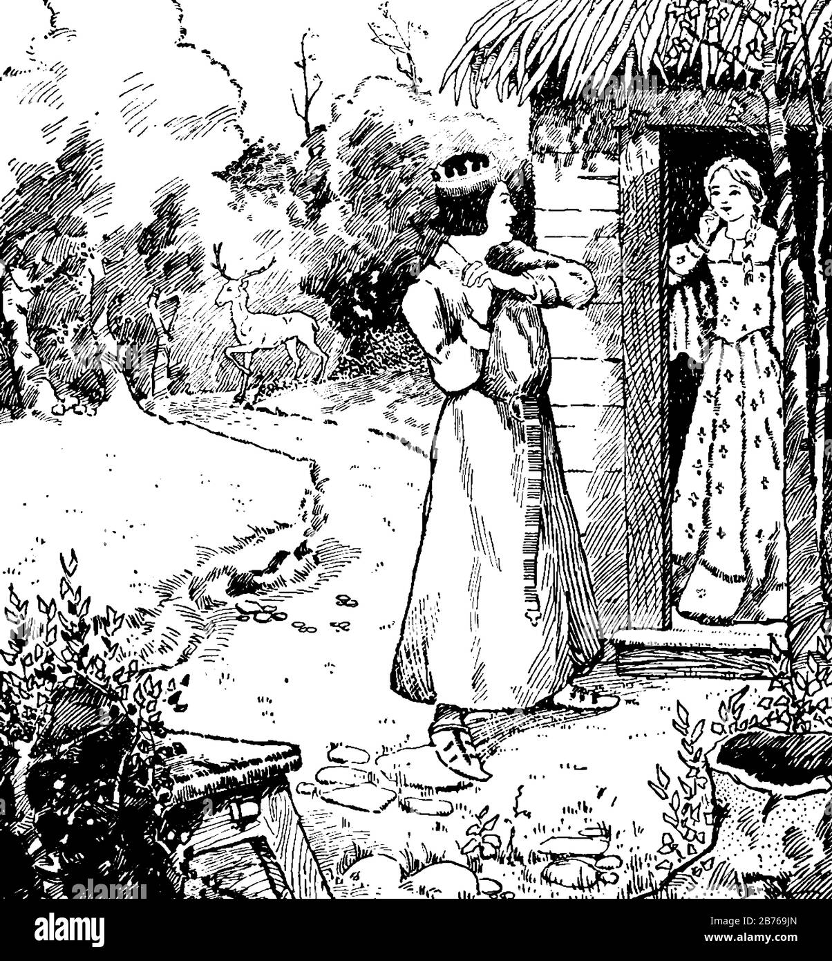 Girl and man at door Cut Out Stock Images & Pictures - Alamy