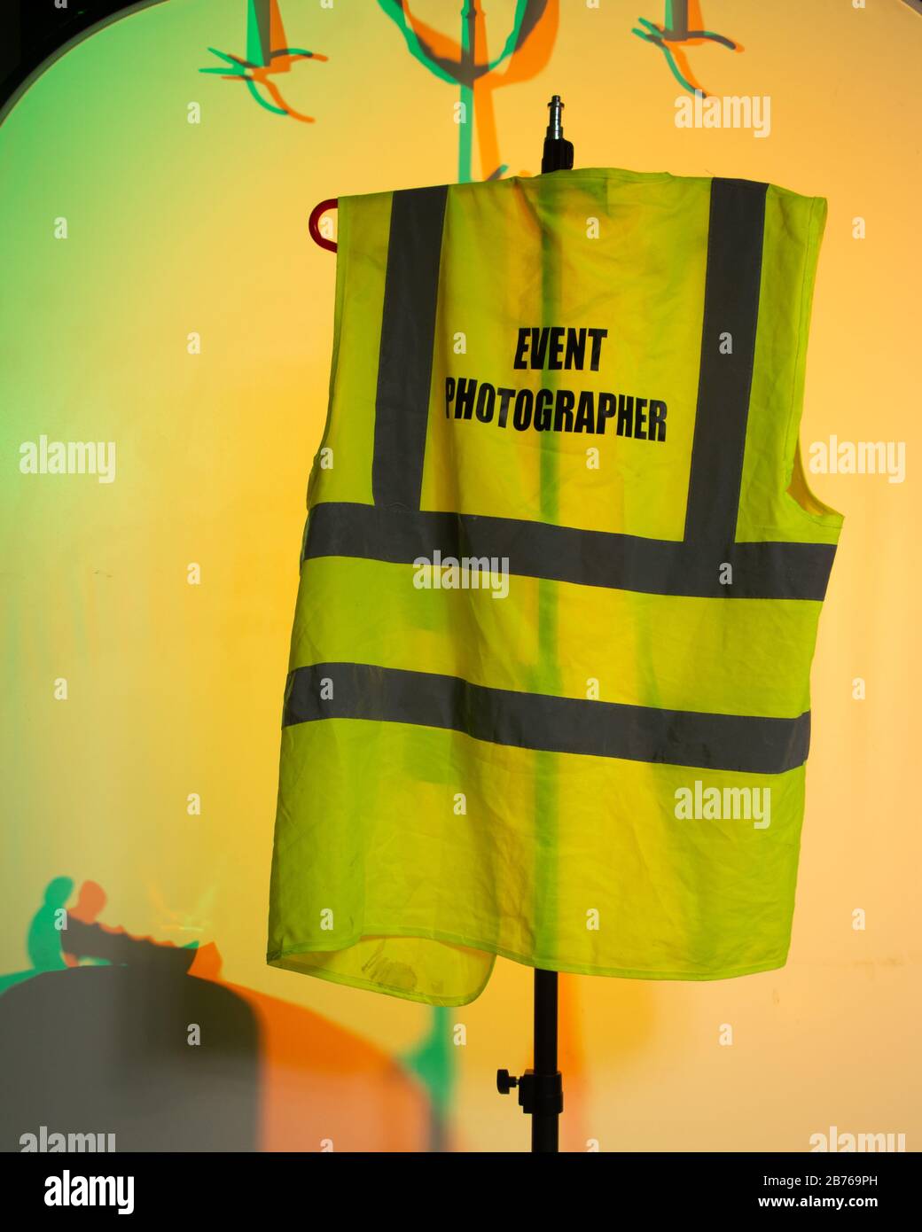 Product photography featuring a high vis jacket with a diffuser and lit ...