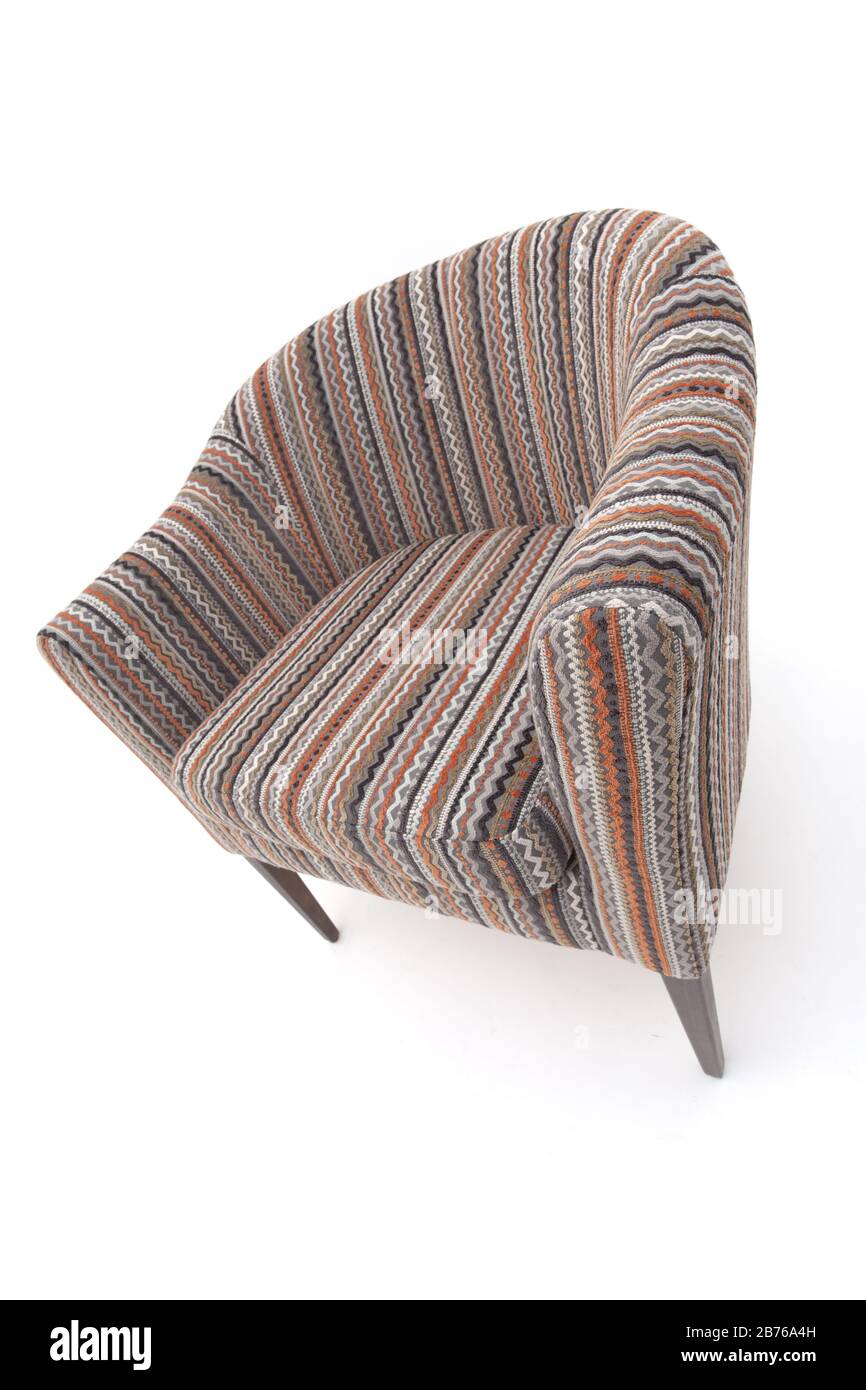 Classic soft chair. Isolated on white background Stock Photo - Alamy