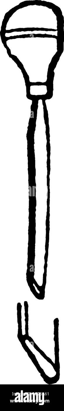 This illustration represents Wood engraver Scooper, vintage line ...