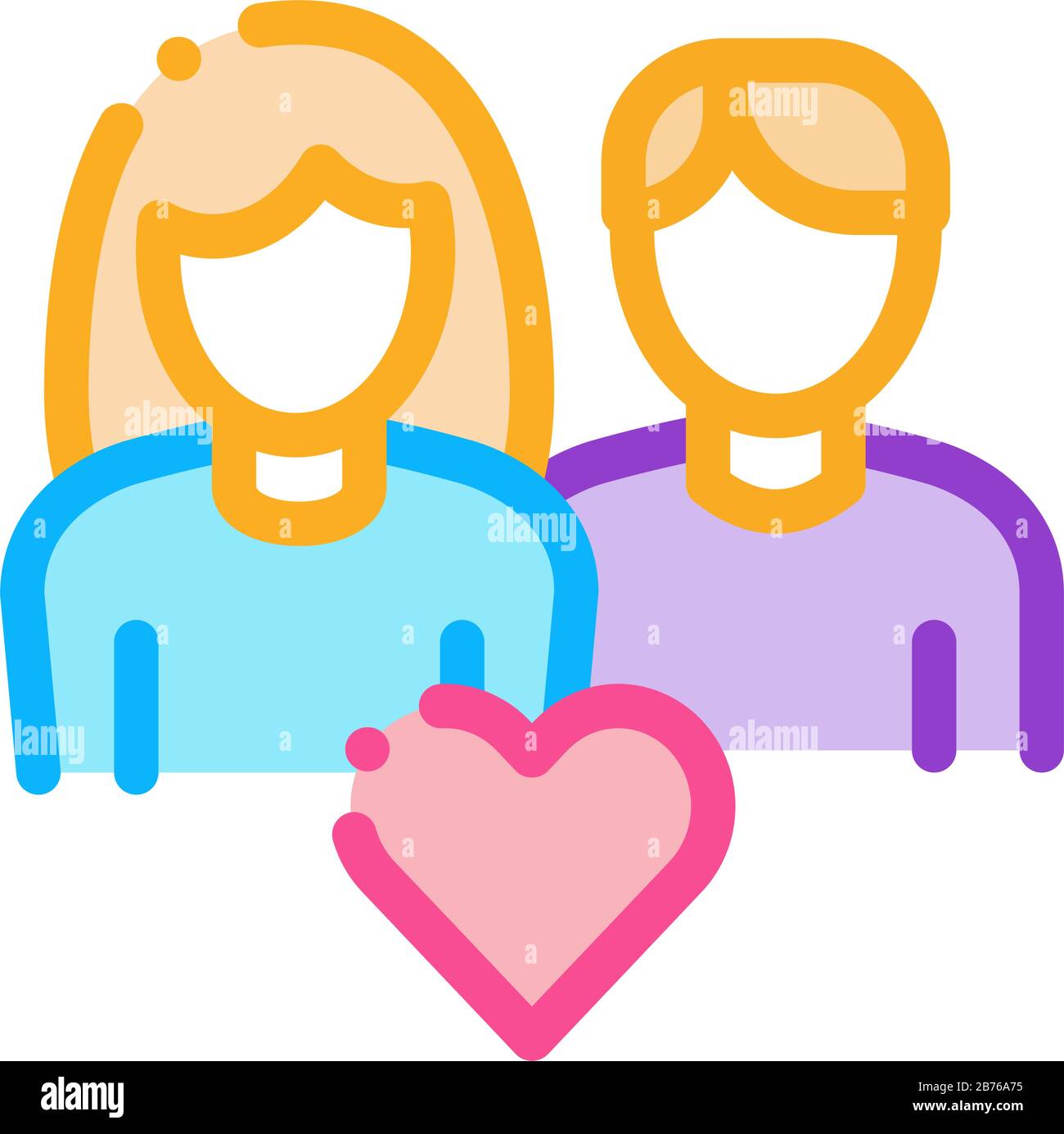 Loving Family Icon Vector Outline Illustration Stock Vector Image & Art ...