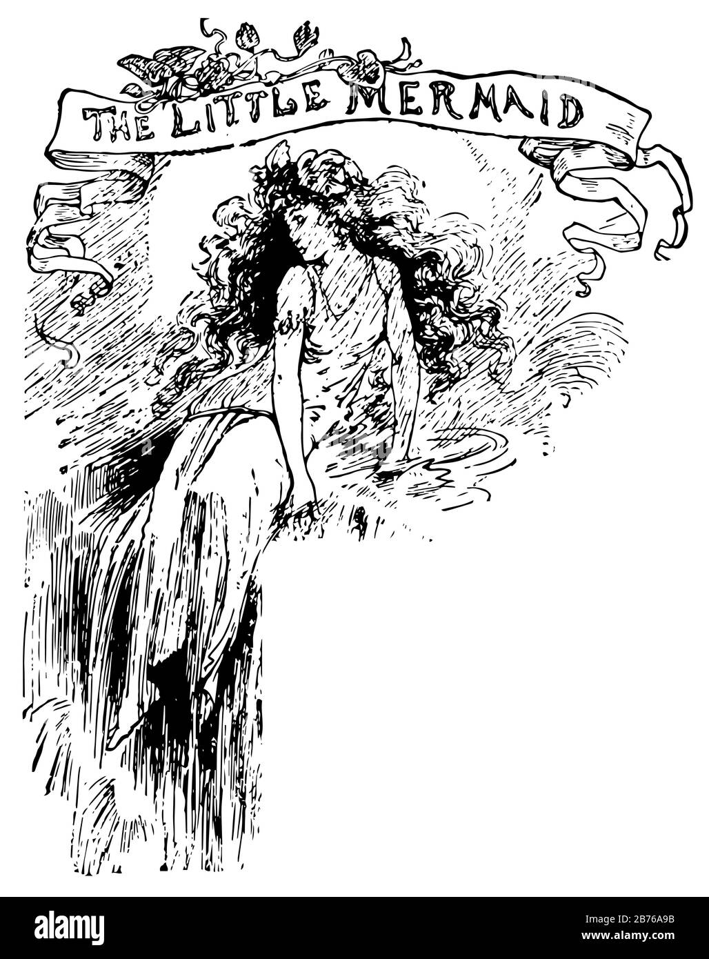 Vintage mermaid illustration hi-res stock photography and images - Alamy