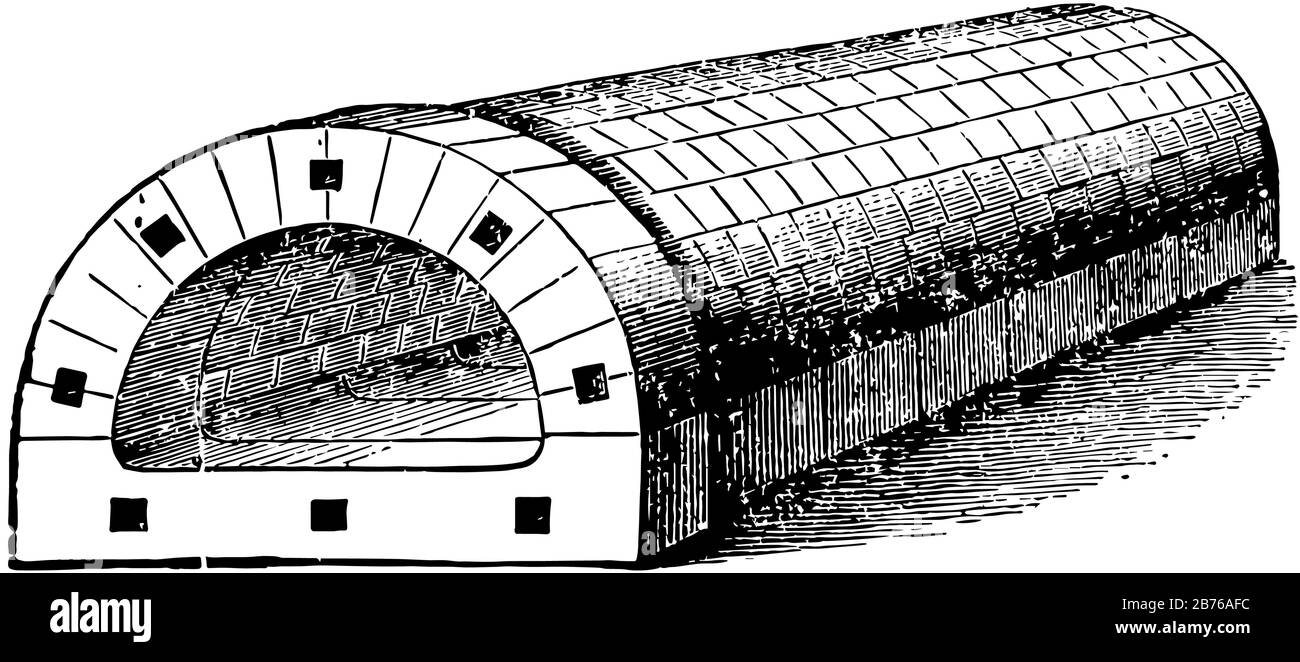 This illustration represents function of Brick Retort, vintage line ...