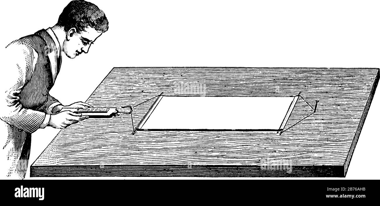 This diagram represents Testing for Tenacity, vintage line drawing or ...