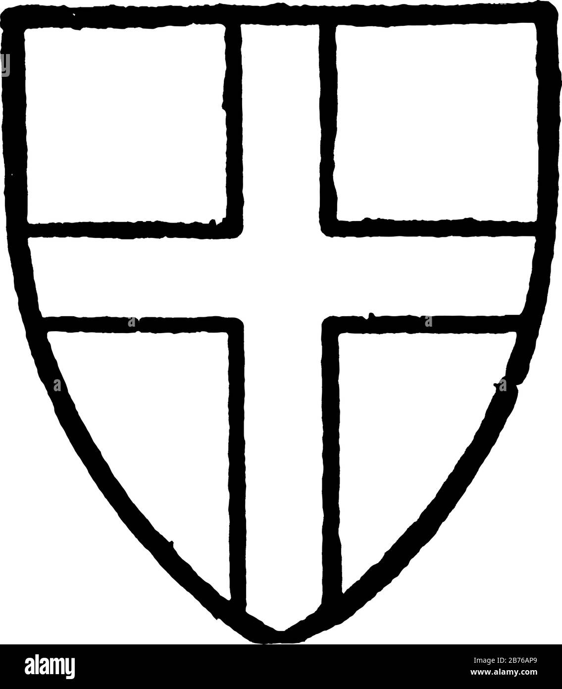 St. George has a coat of arms, vintage line drawing or engraving ...