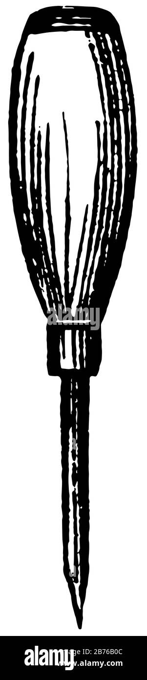 This illustration represents Bradawl which is an awl to make holes for ...