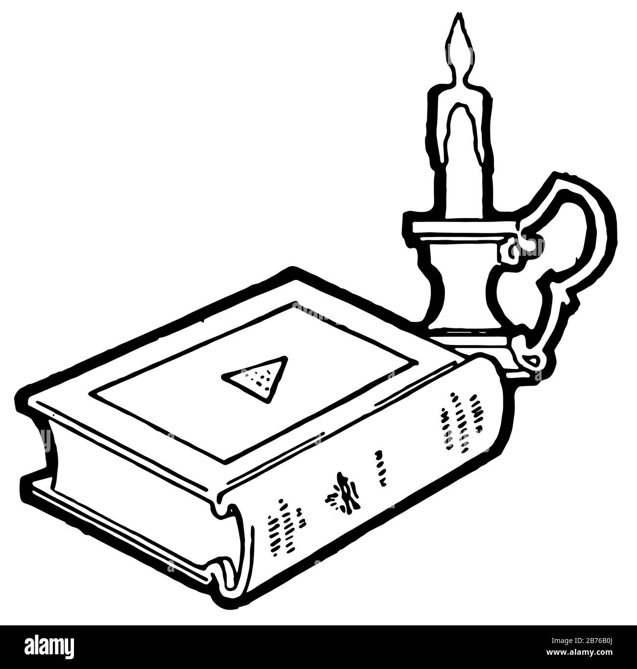 Book and candle or Roman Catholicism, major excommunication, anathema ...