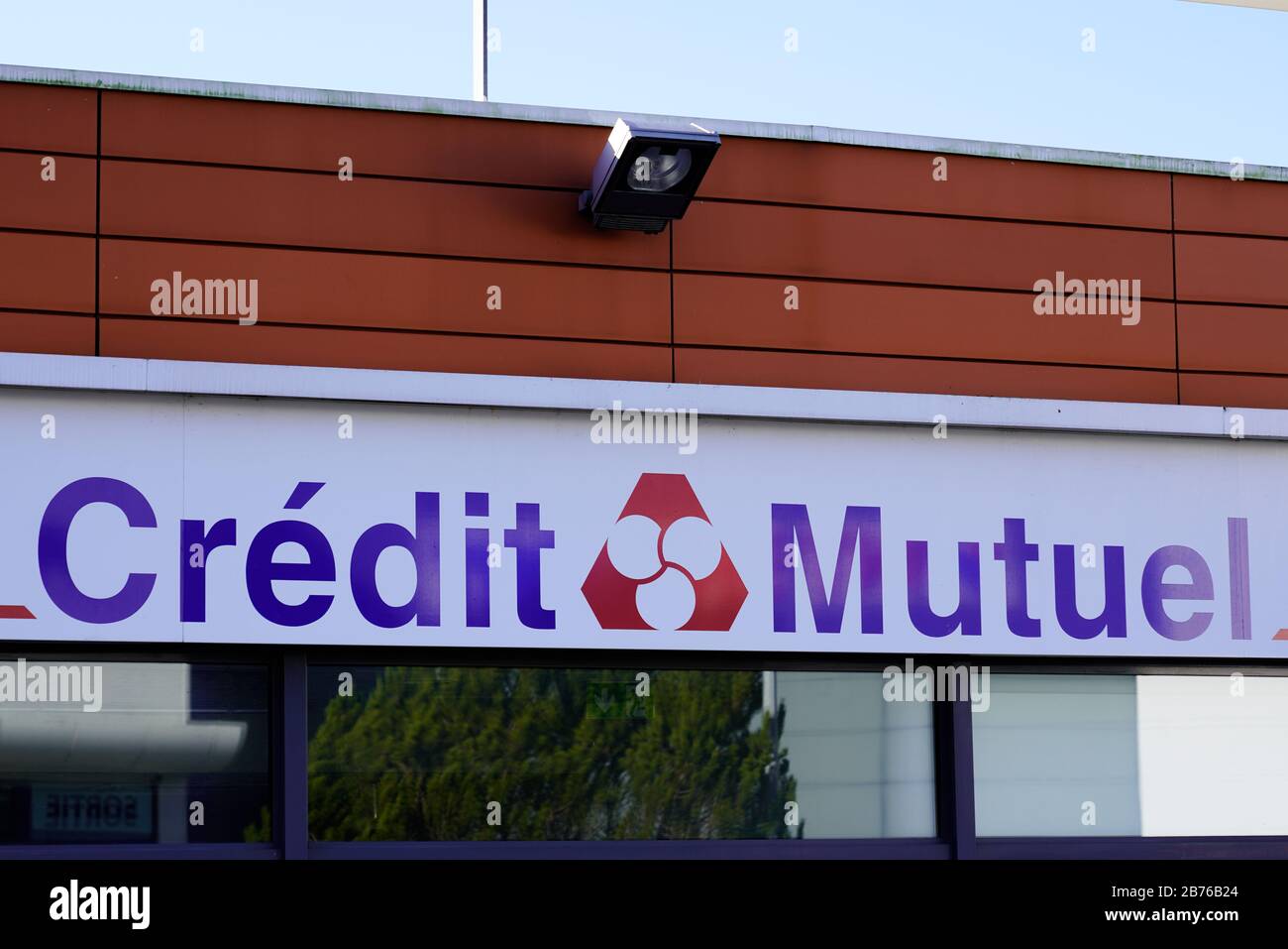 Bordeaux , Aquitaine / France - 01 22 2020 : credit mutuel french bank ...