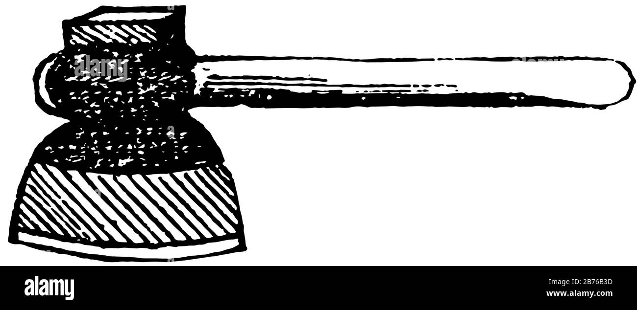 This illustration represents Broad ax which is used for hewing timber ...