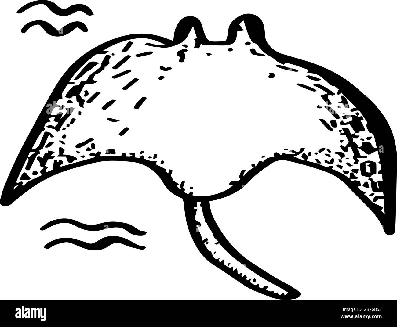 Ramp sweet sea animal in doodle style isolated on white background ...