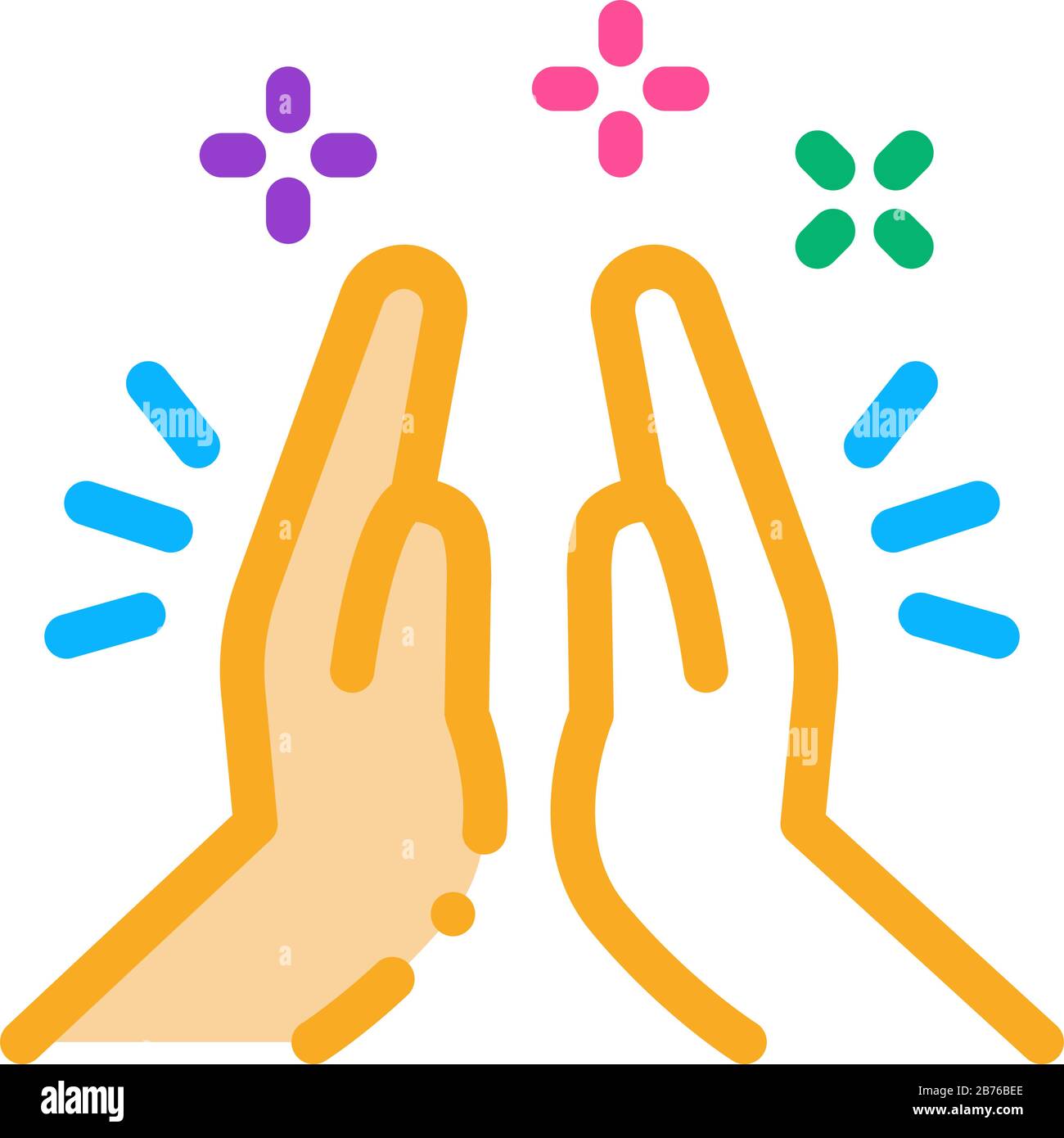 Hand Clapping Icon Vector Outline Illustration Stock Vector Image & Art - Alamy