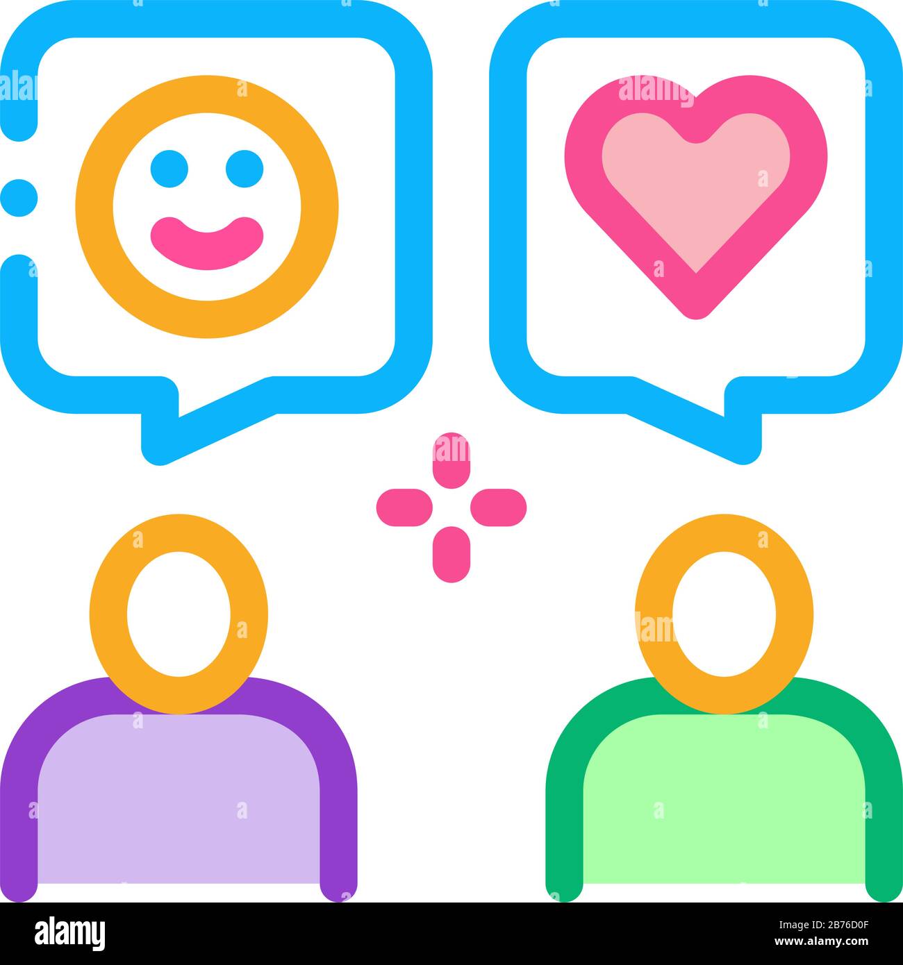 Human Lovely Talk Icon Vector Outline Illustration Stock Vector Image ...