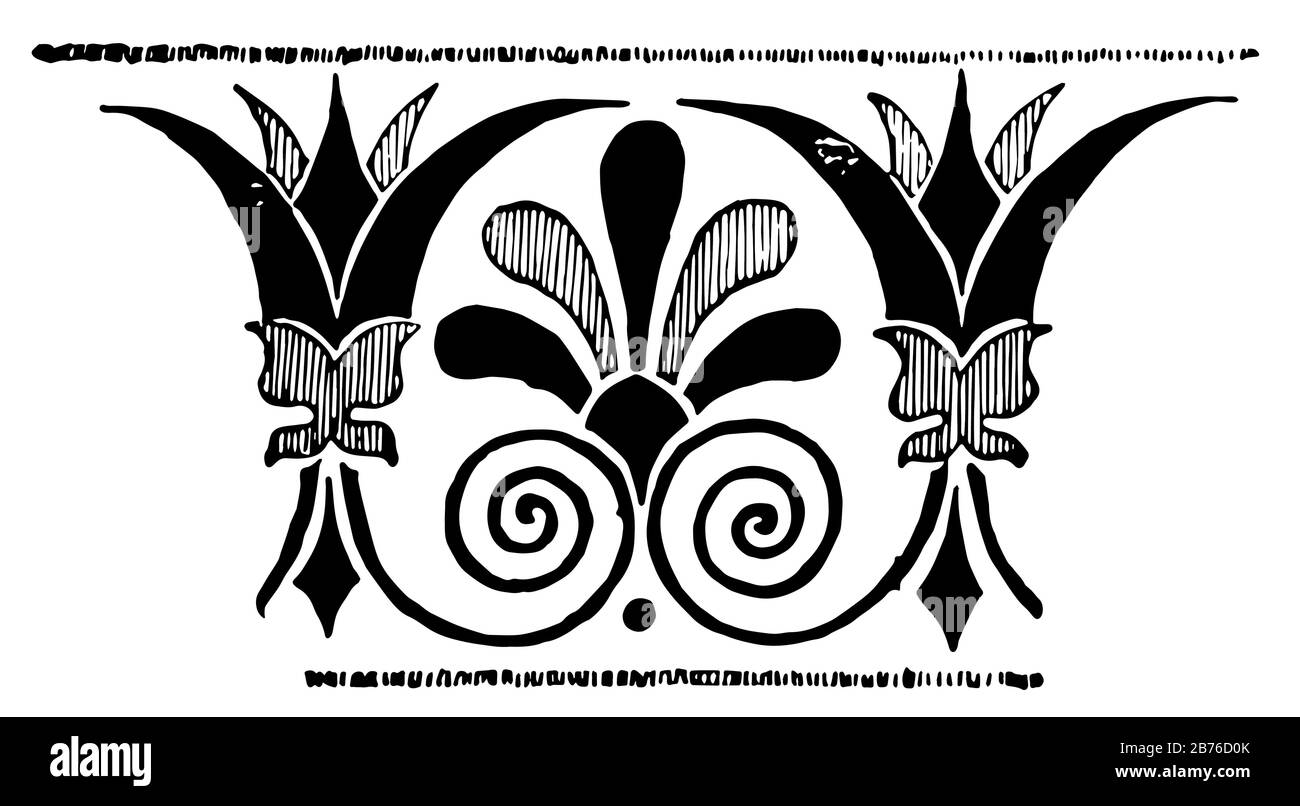 Greek Band Design is a decorative border constructed, vintage line ...