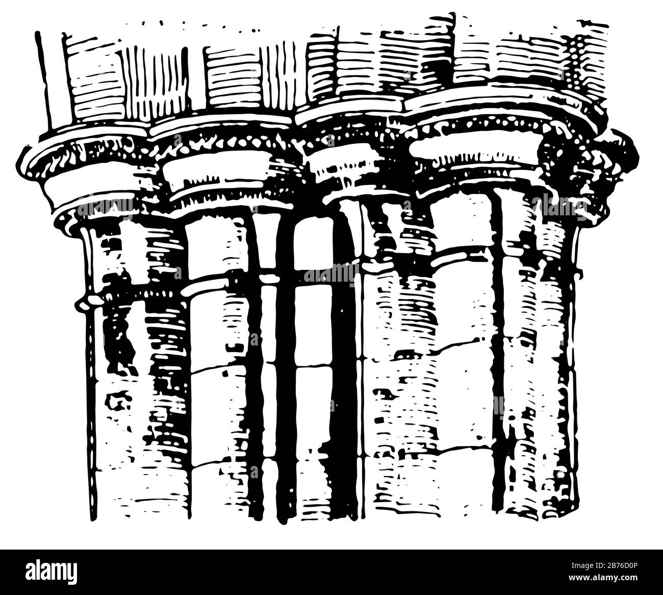 Bundle-Pillar, number, small, pillars, round, circumference, vintage ...