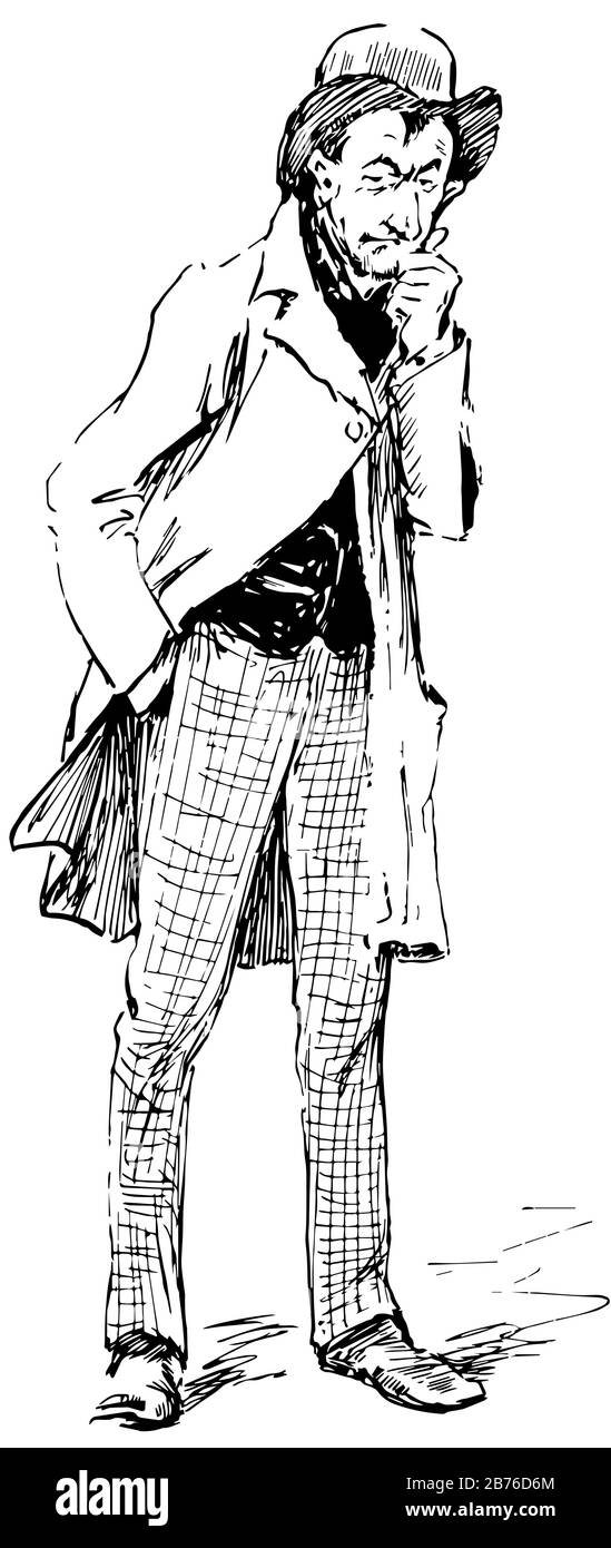 Hand in pocket illustration Cut Out Stock Images & Pictures - Alamy