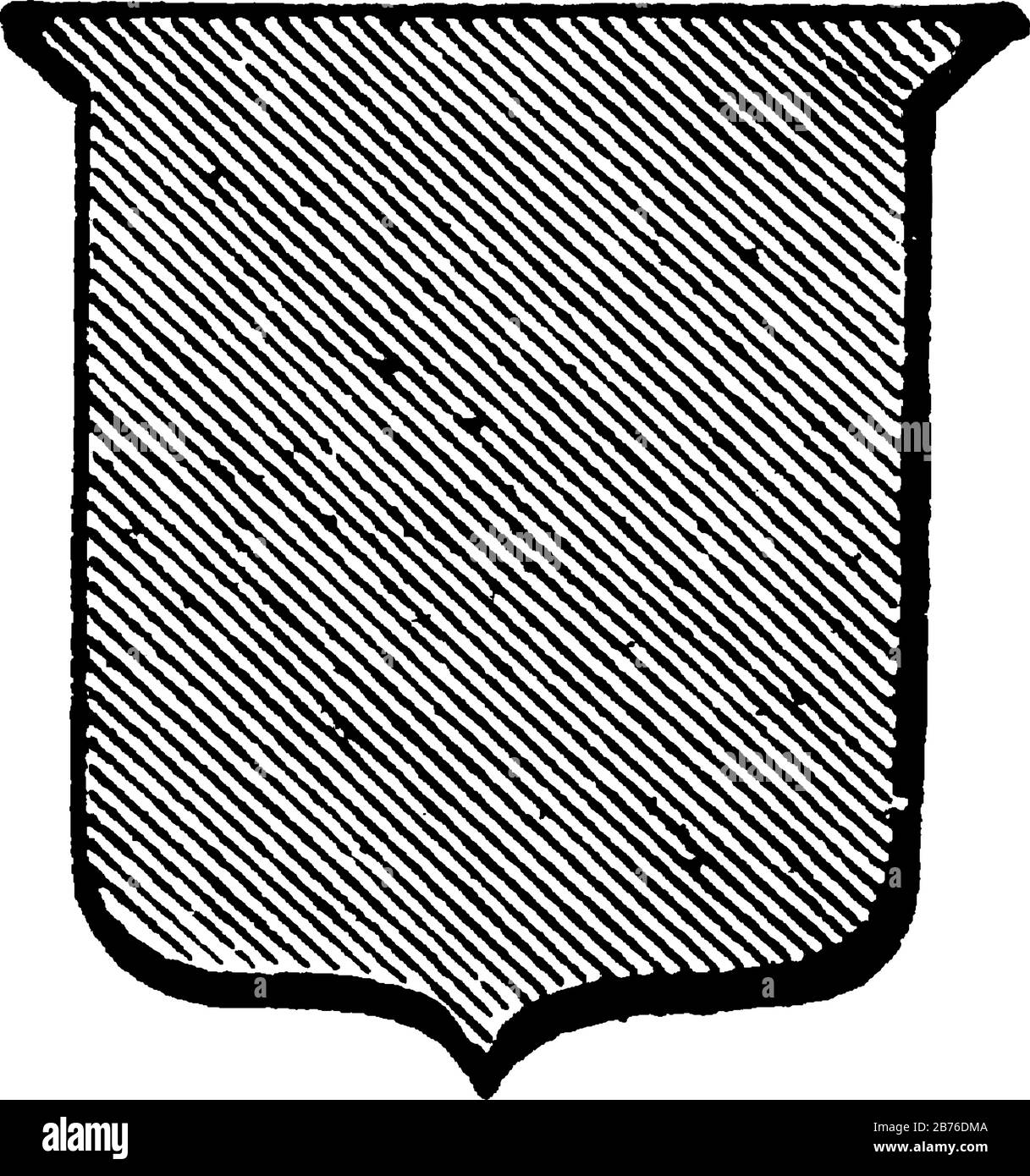 Vert Shield are green represented on a shield, vintage line drawing or ...