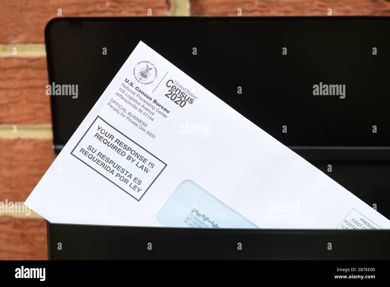 United States Census 2020 mailed notice Stock Photo - Alamy