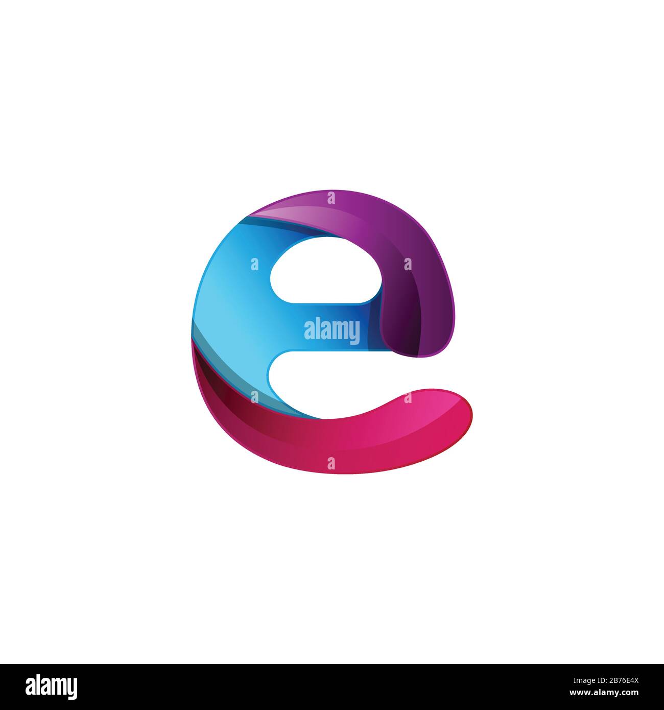 Abstract letter E logo design template Colorful vector image Stock ...