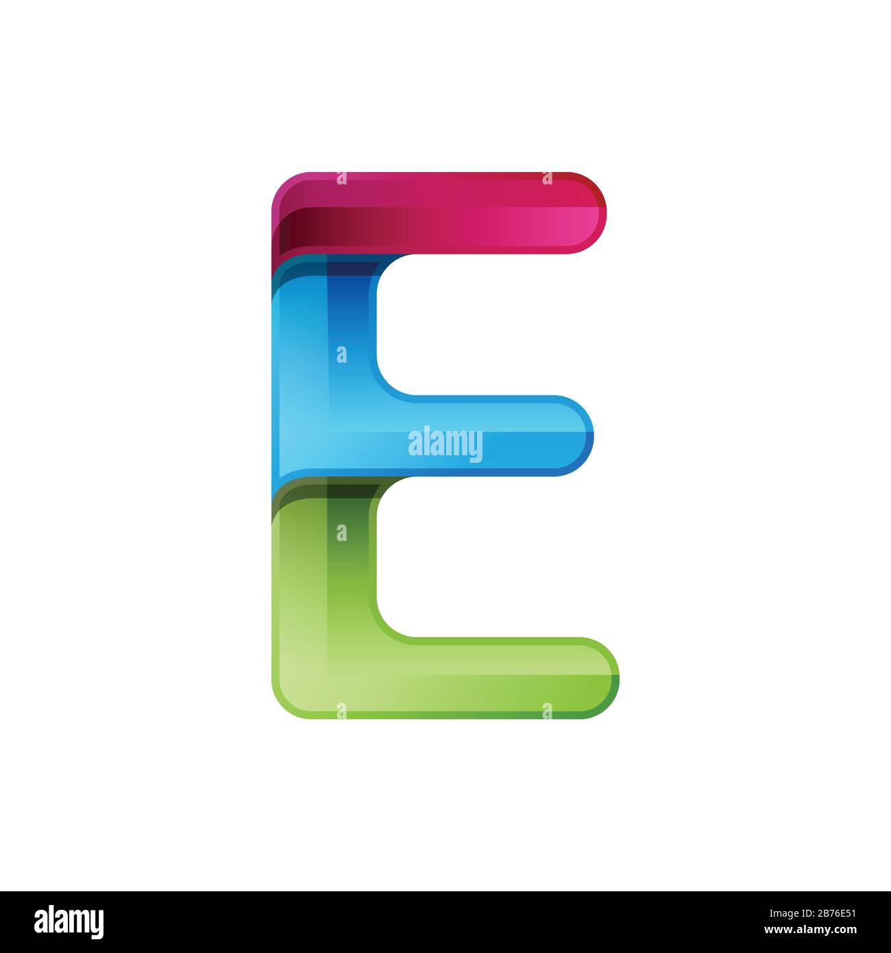 Abstract letter E logo design template Colorful vector image Stock ...