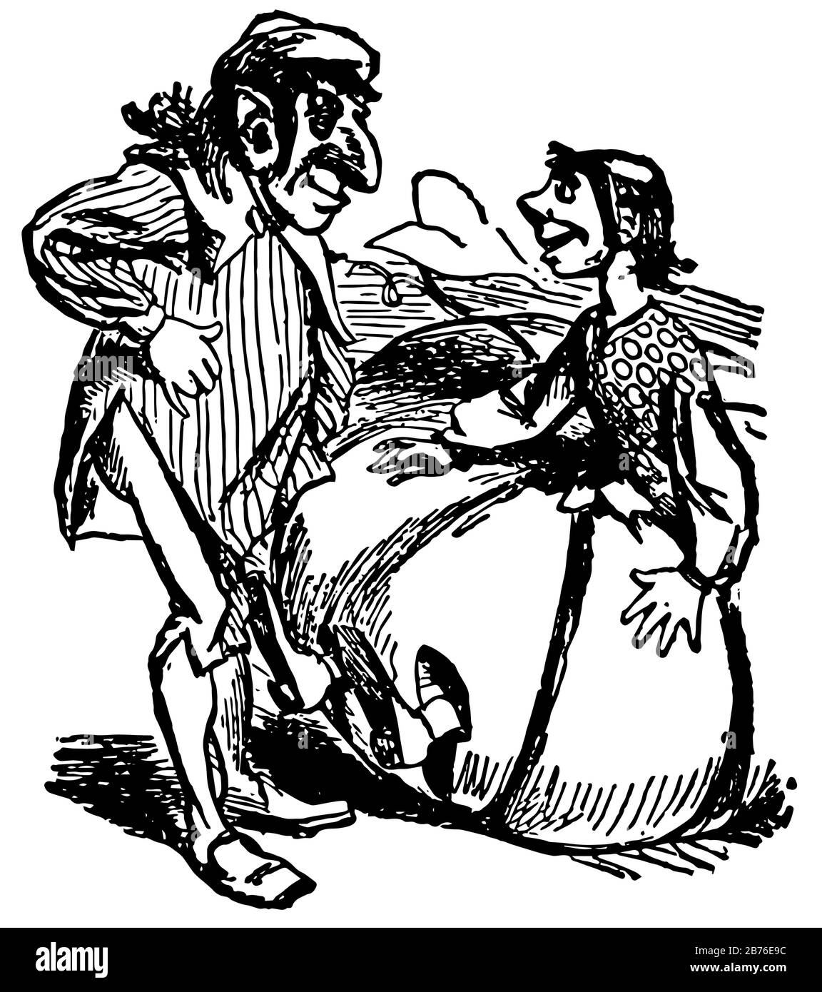 Man shows woman in Cut Out Stock Images & Pictures - Alamy