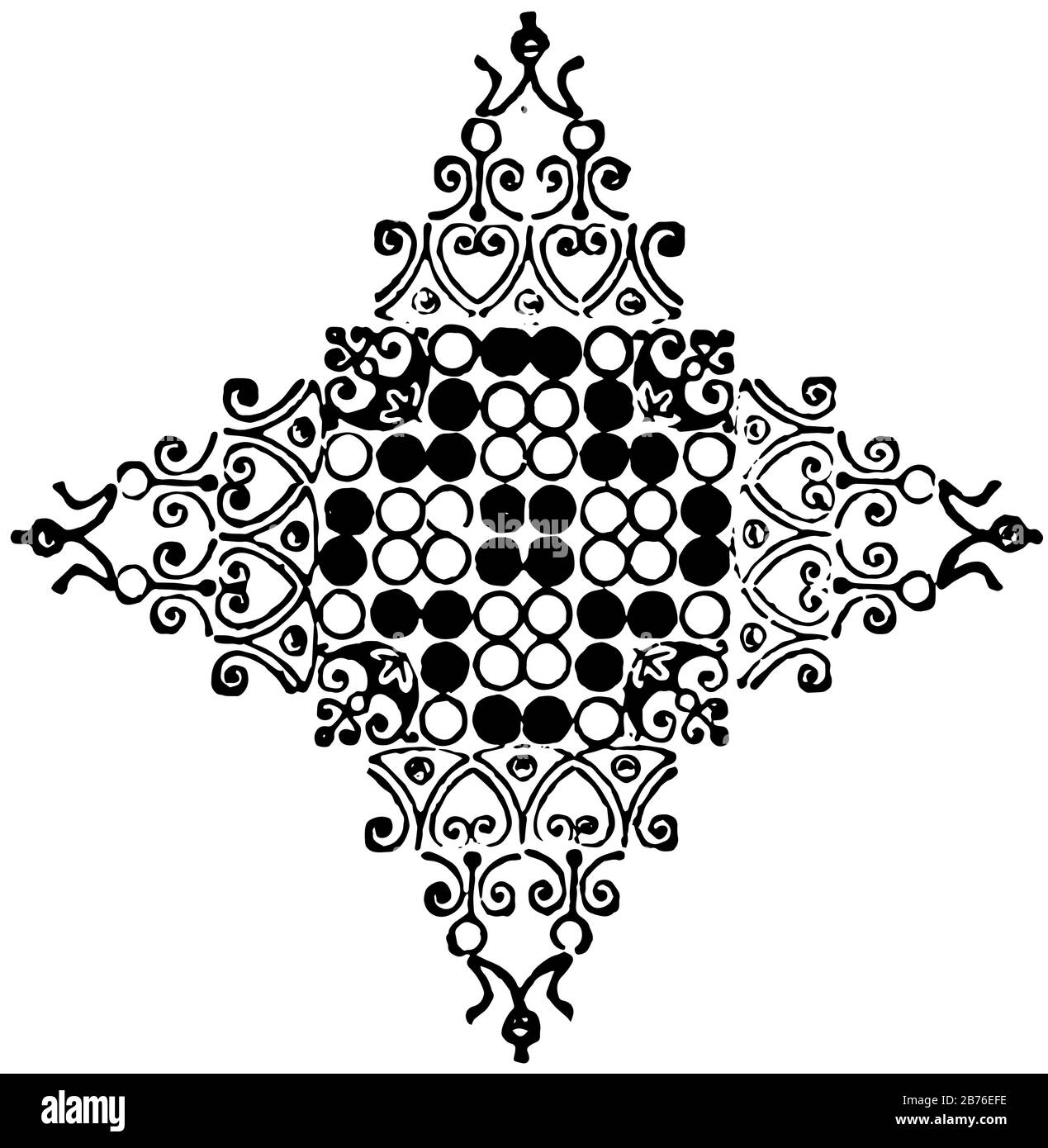 Doodad have so many circle in it center filled in its design, vintage ...