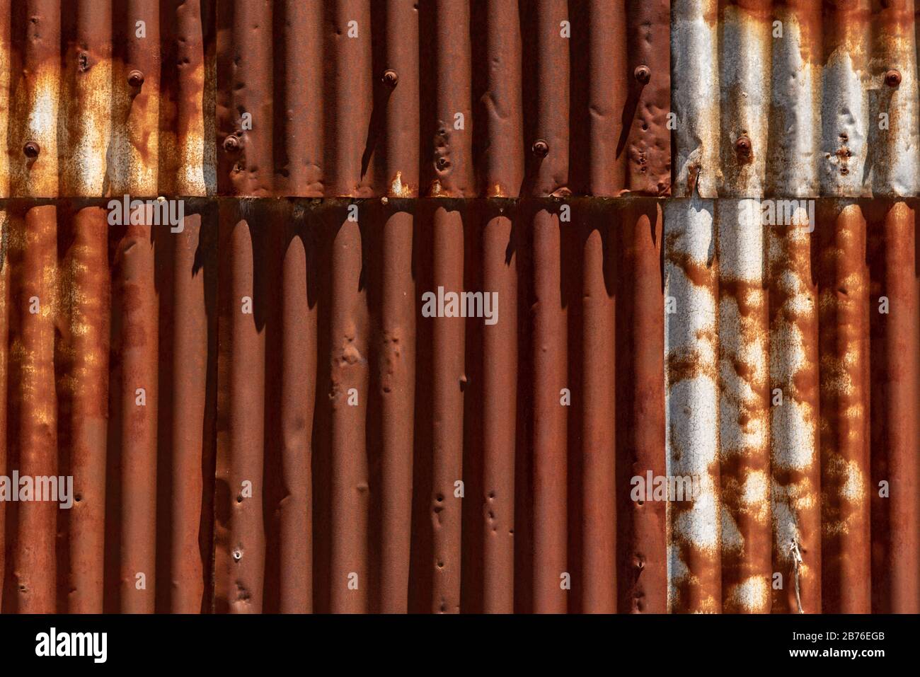 texture sheet of metal corrugated rusted color Stock Photo - Alamy