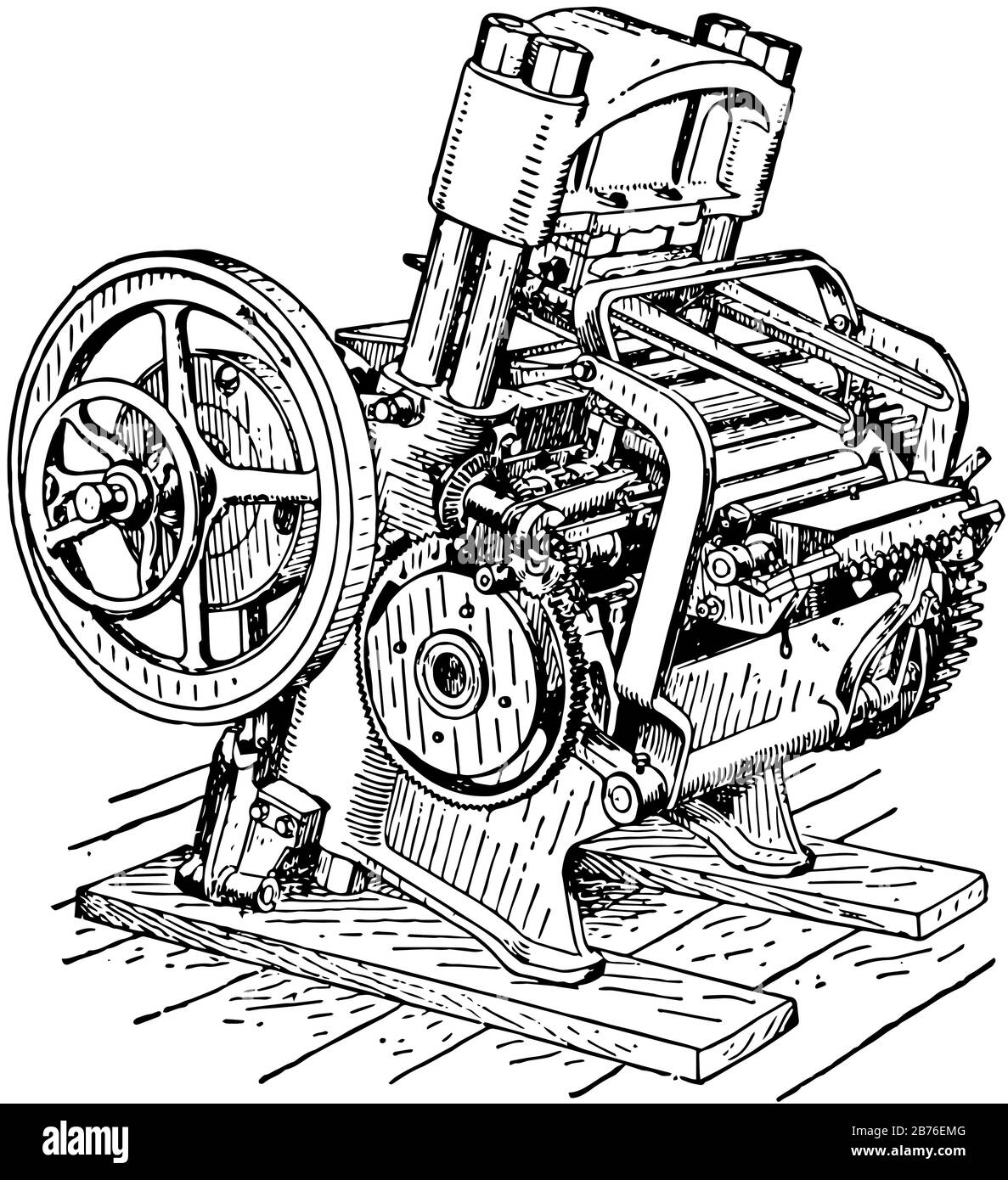 This illustration represents Blocking Machine which is used for ...