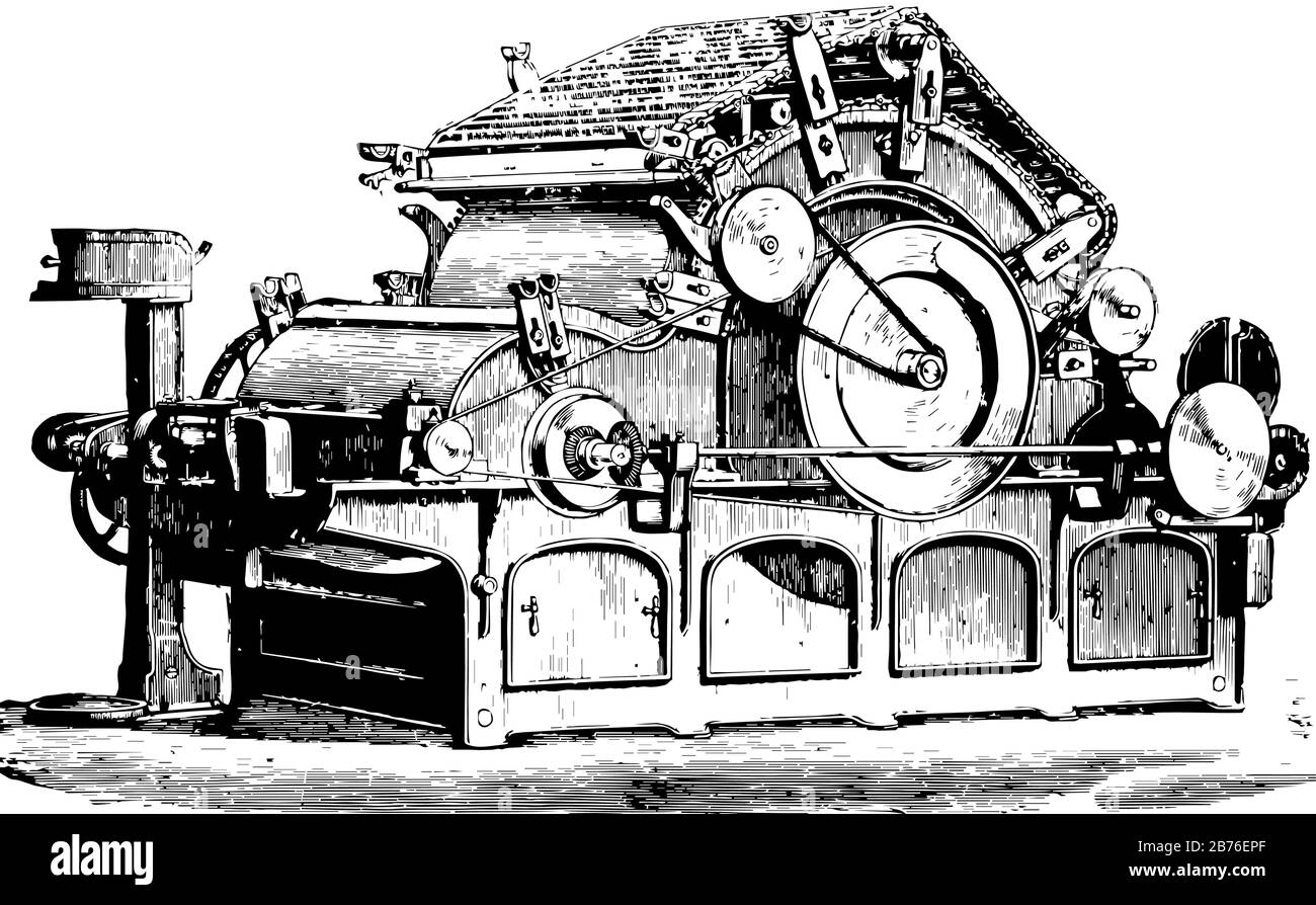Carding machine Stock Vector Images - Alamy