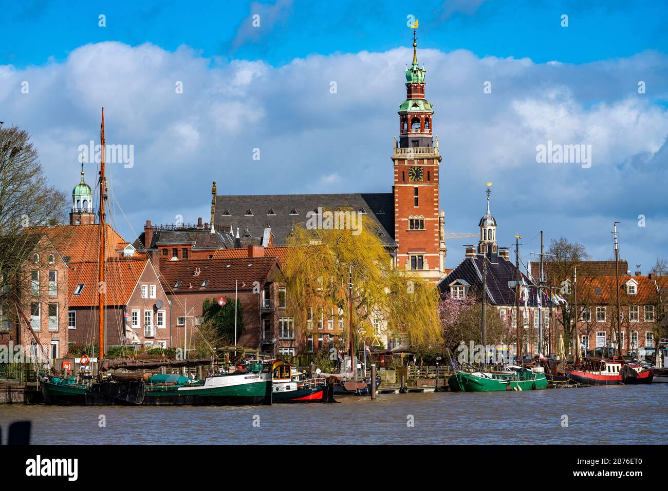 Skyline of the old town, at the Leda, town hall, museum harbour, old ...
