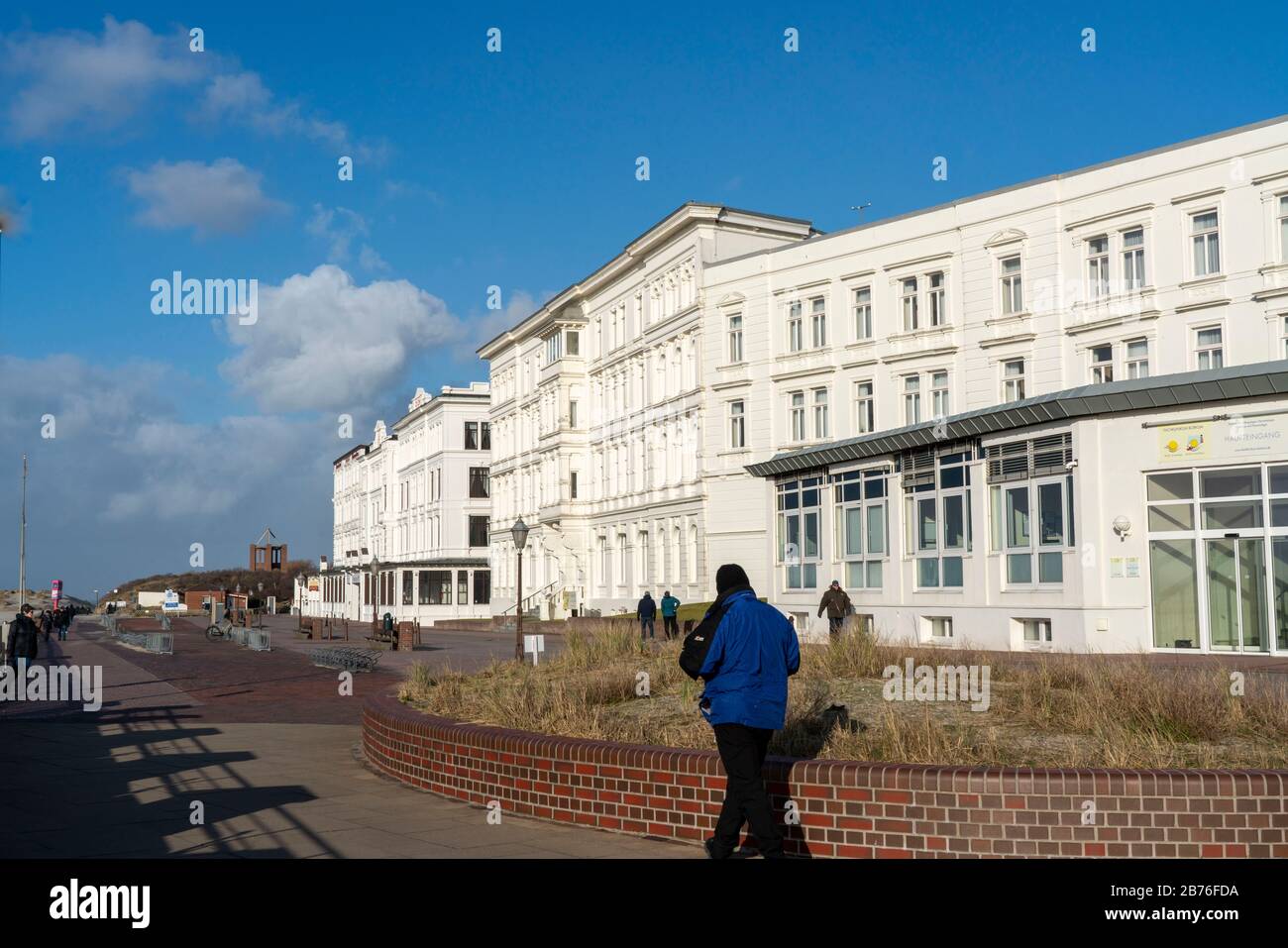 Skyline of the North Sea island of Borkum, East Frisia, Lower Saxony ...