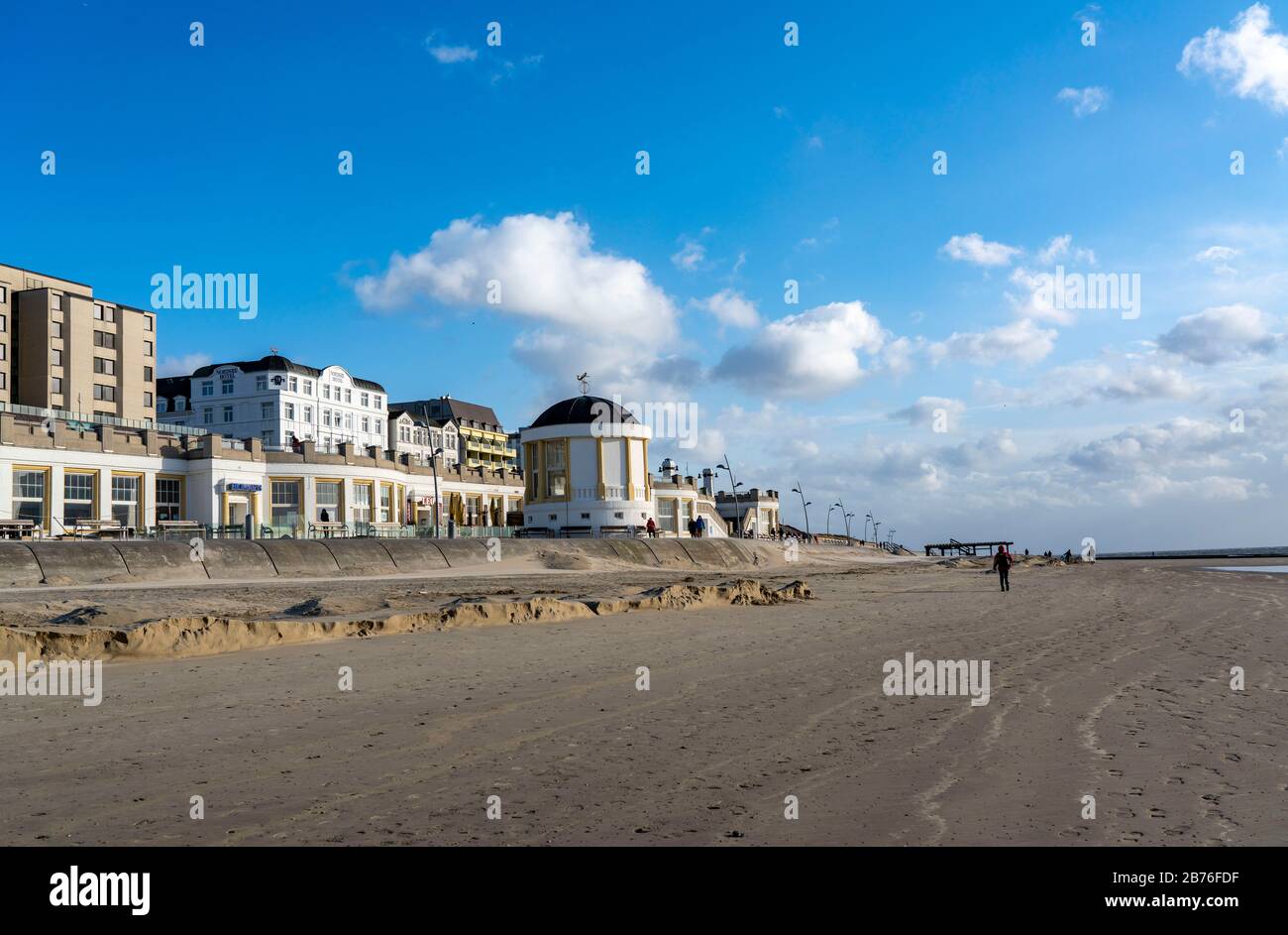 Skyline of the North Sea island of Borkum, East Frisia, Lower Saxony ...