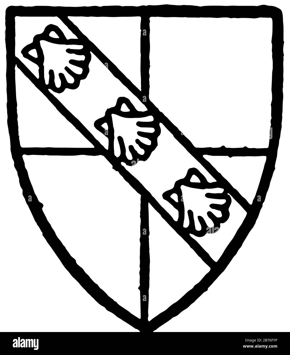 Ever bore quarterly gold and gules with the addition of a bend sable ...