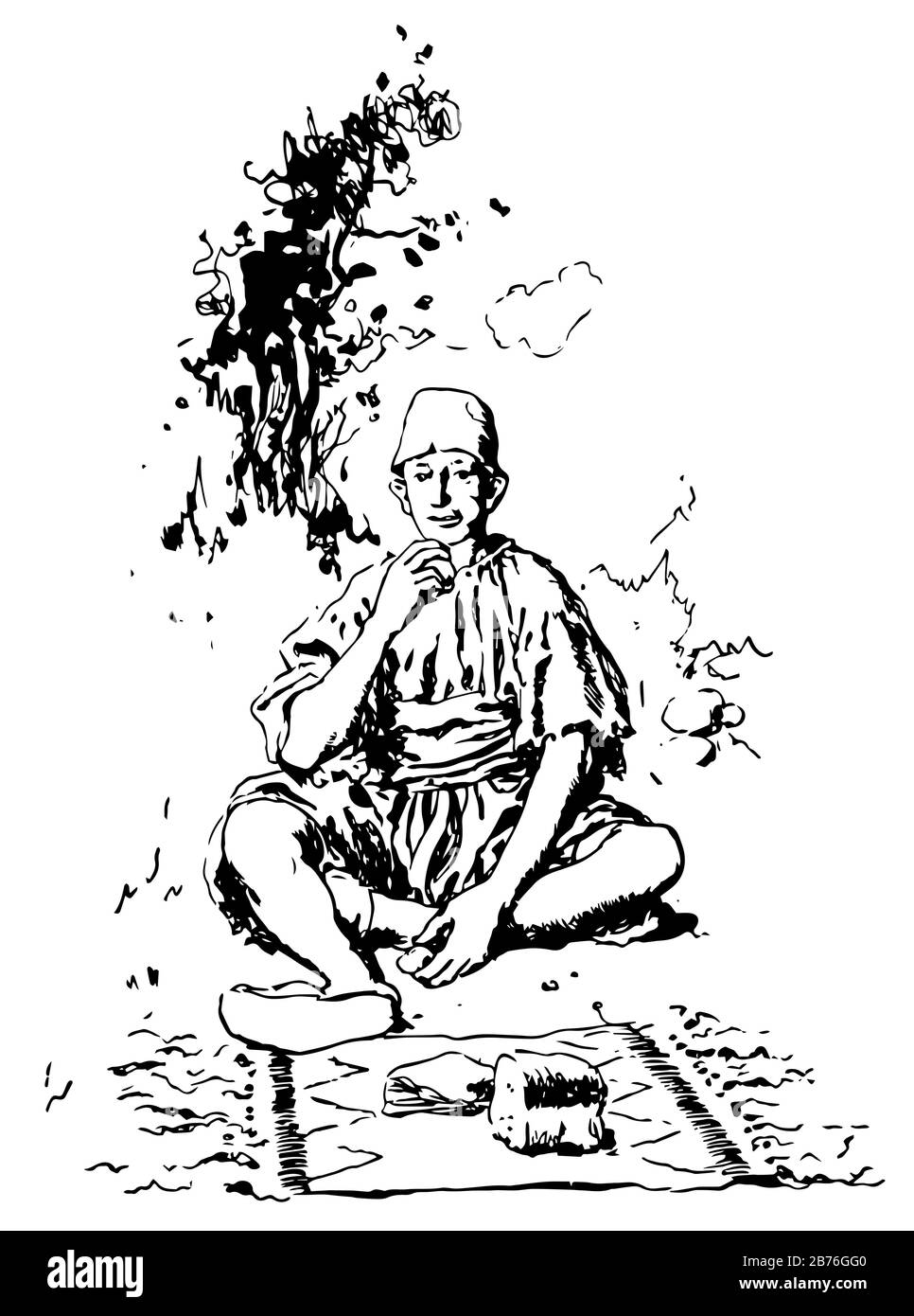 Not a Pin to Choose, this picture shows a man sitting on ground and ...