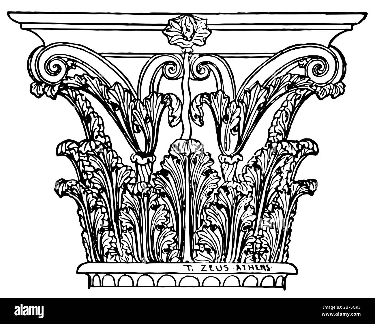 Corinthian Capital, Temple of Zeus at Athens, Temple of Olympian Zeus ...